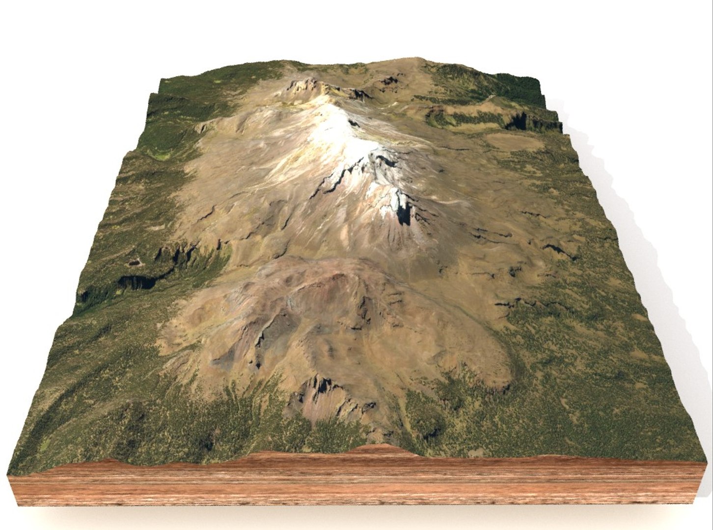 3D Mountain Landscape Volcano Central Model - TurboSquid 1633535