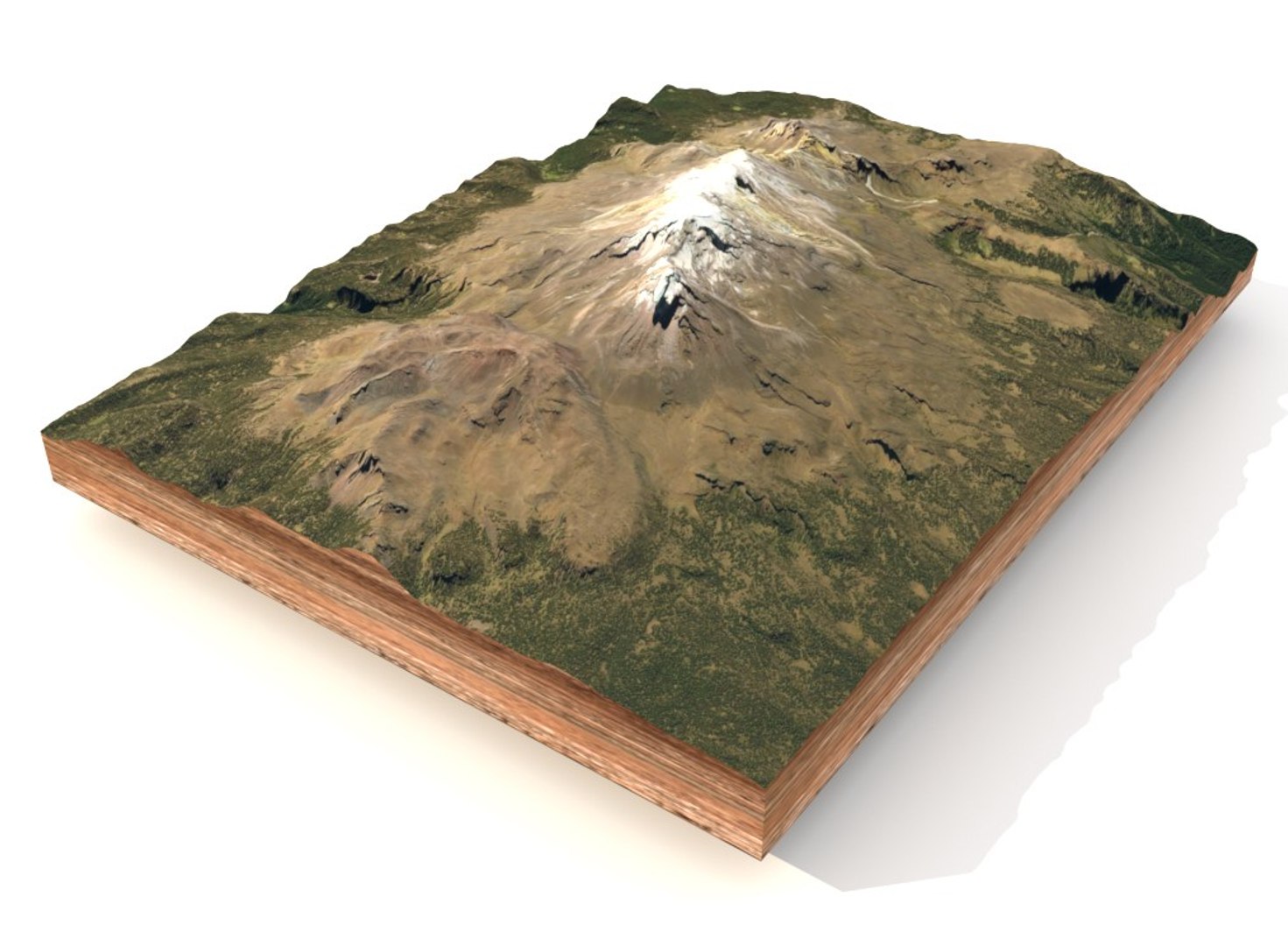 3D Mountain Landscape Volcano Central Model - TurboSquid 1633535
