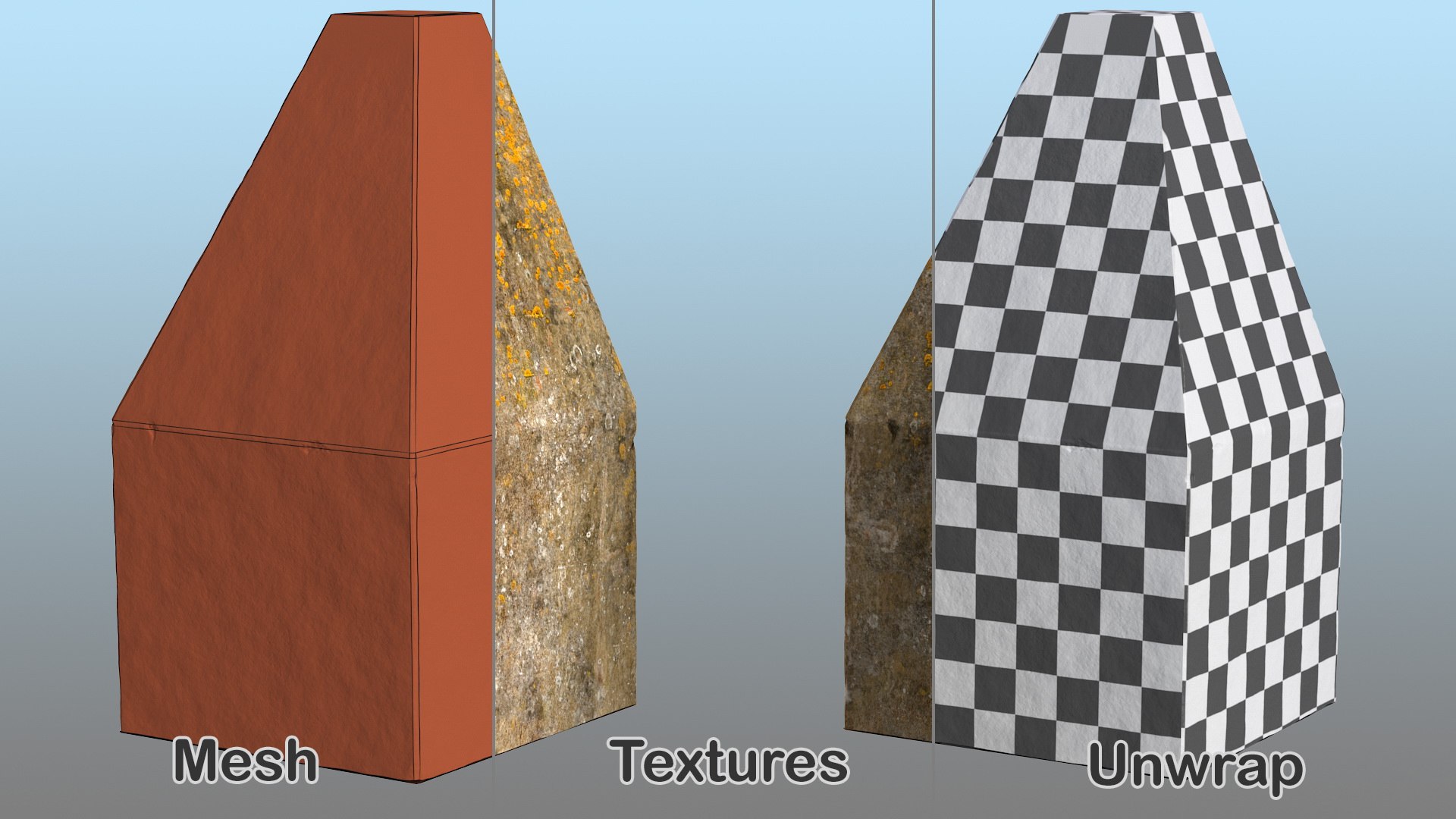 3D Concrete Dragon Teeth Tank Model - TurboSquid 1606755