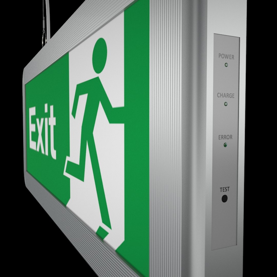 3d exit sign