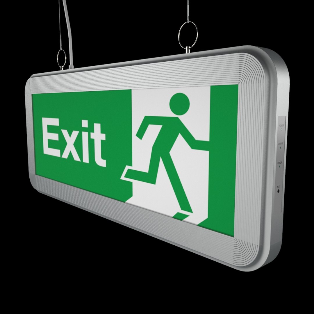 3d exit sign