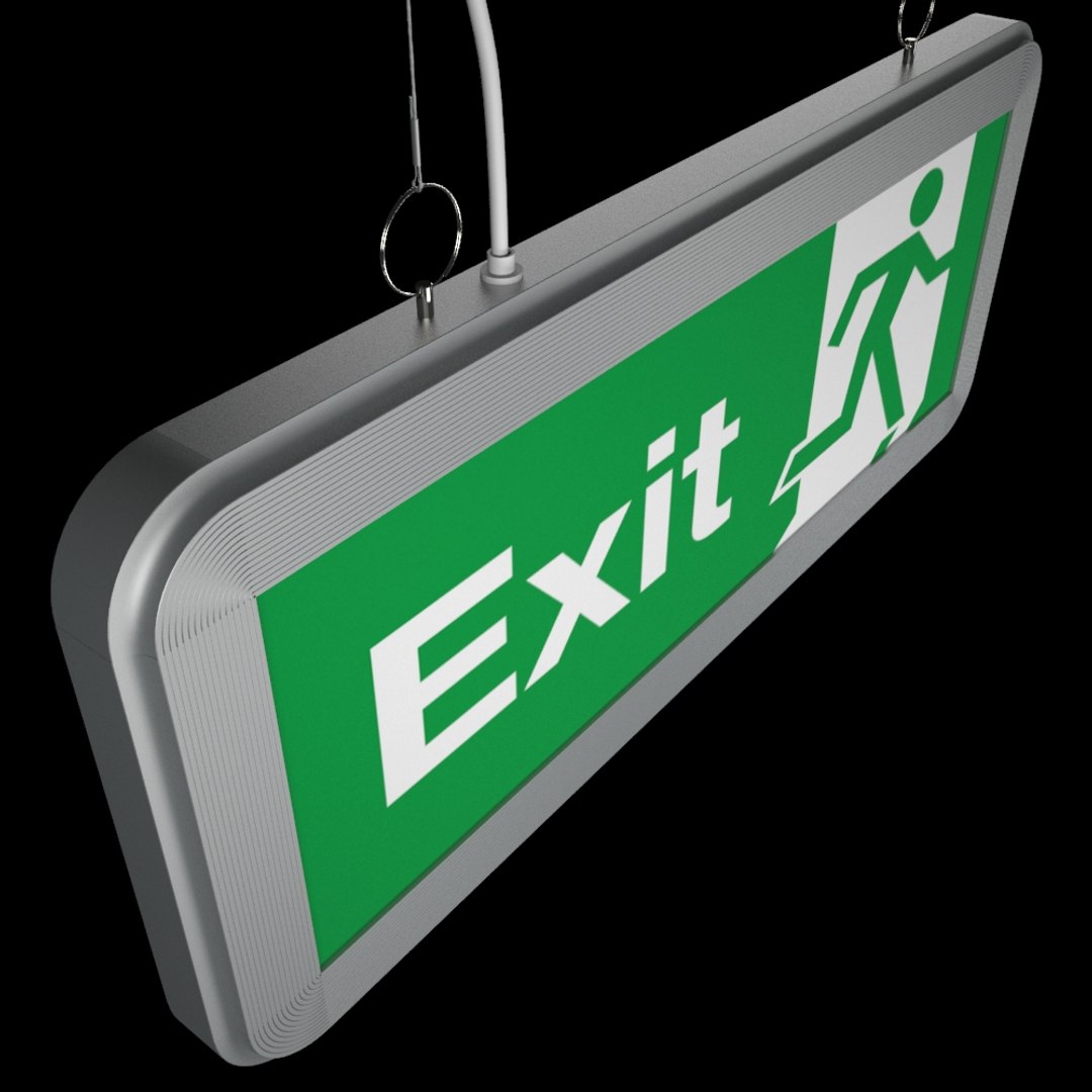 3d exit sign