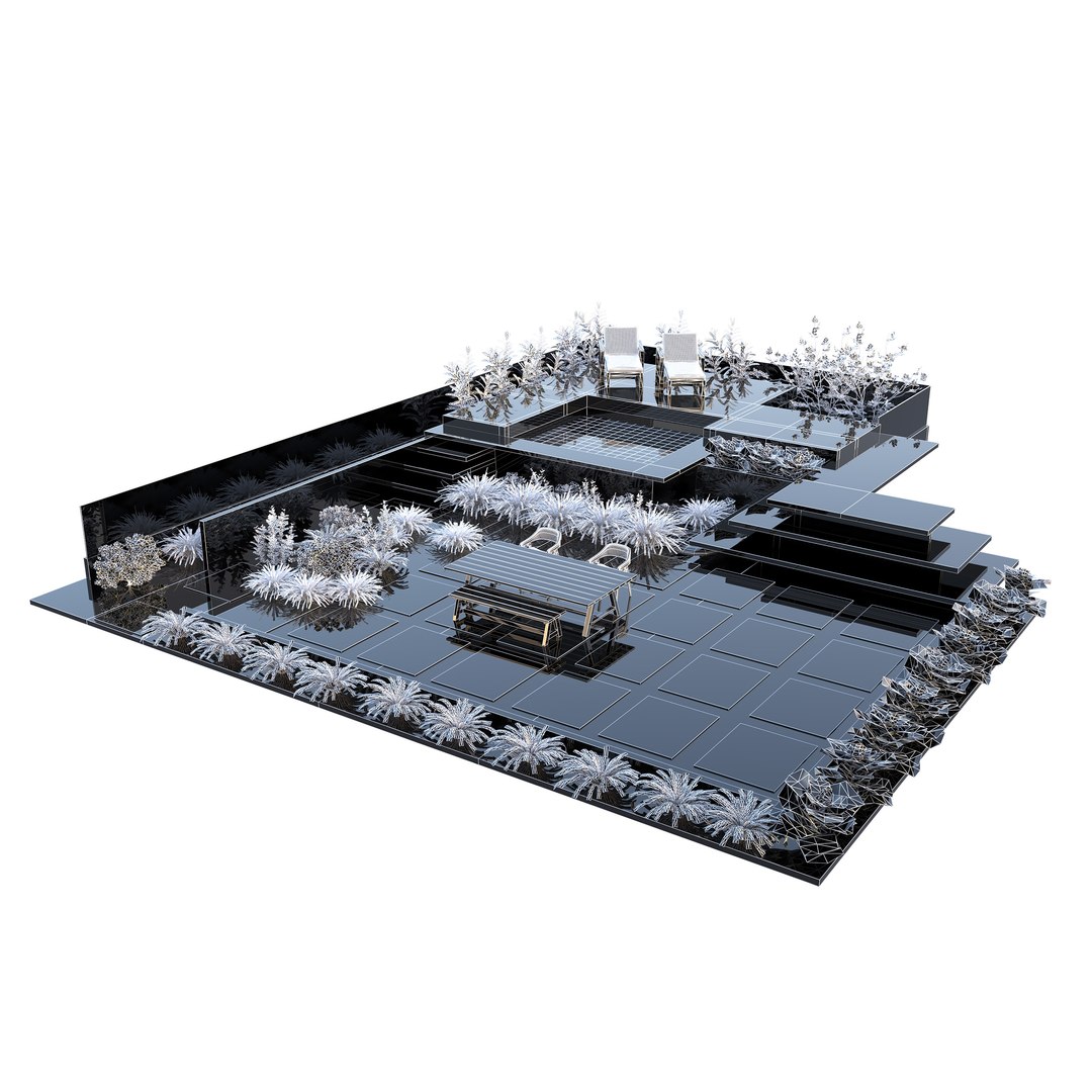 3D Realistic Backyard Landscape Model Model - TurboSquid 2201616