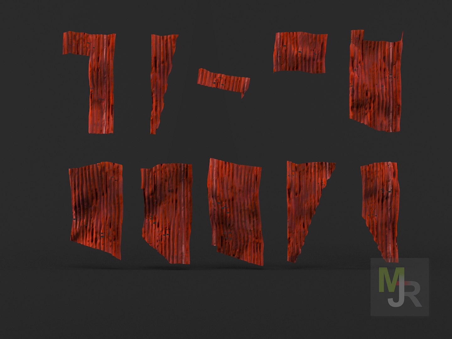 Corrugated metal pack model - TurboSquid 1286435