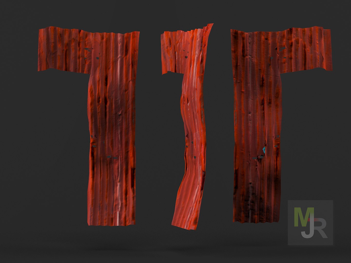 Corrugated Metal Pack Model - TurboSquid 1286435