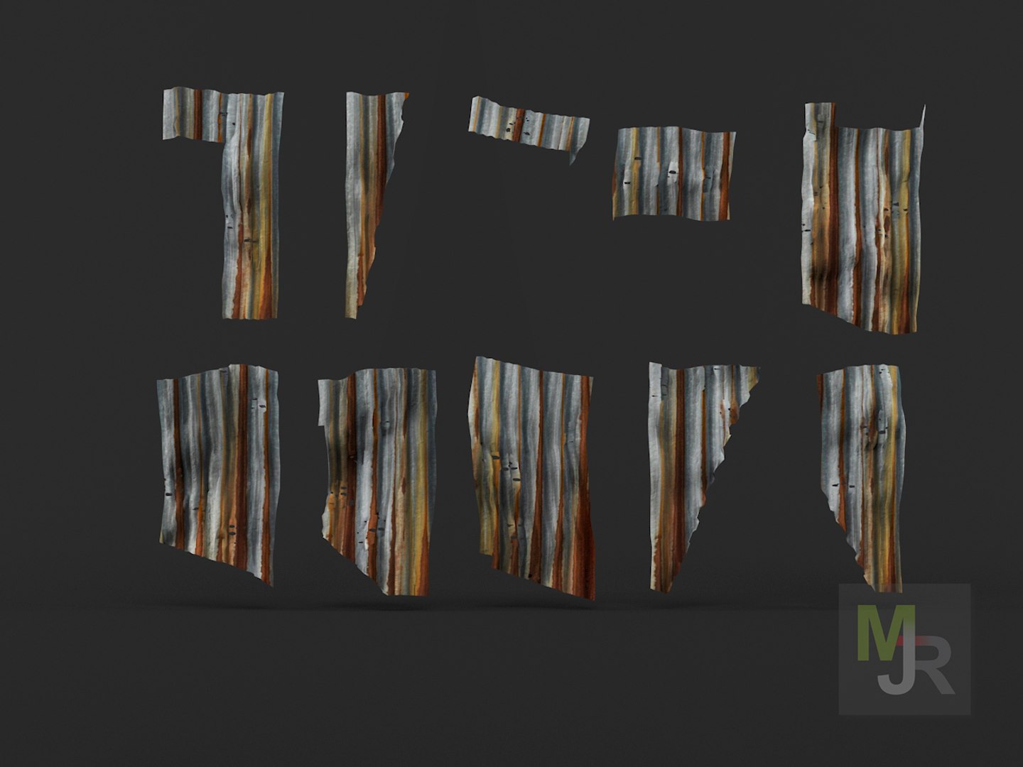 Corrugated Metal Pack Model - TurboSquid 1286435