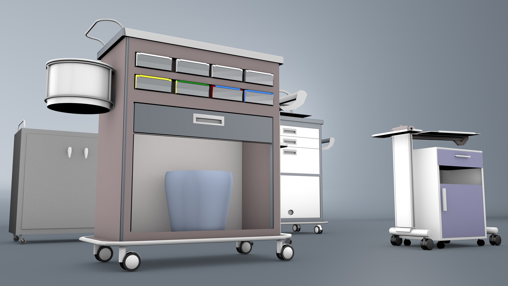 Hospital Trolleys Bundle 8K Model - TurboSquid 2307690