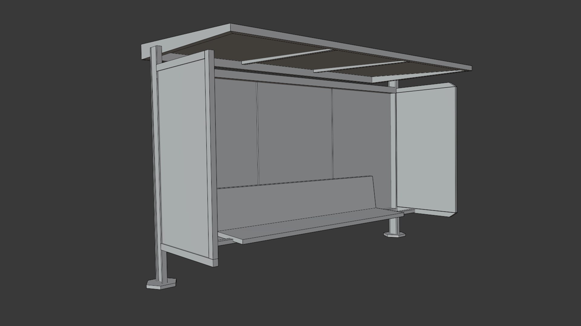 3D bus stop model - TurboSquid 1346440