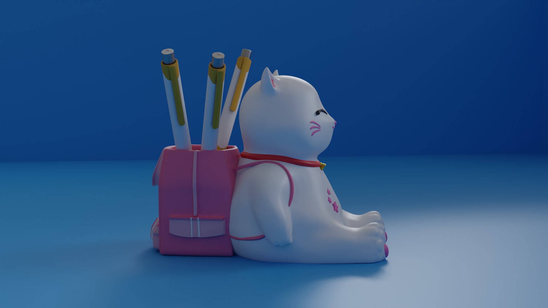 Cute Cat Backpack Holder 3D Model - TurboSquid 2334403