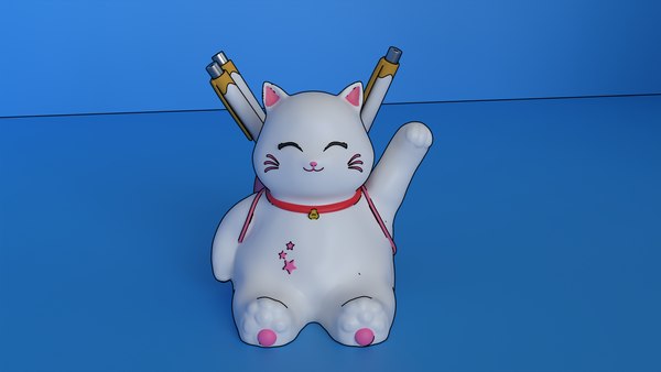 modelo 3d Lindo soporte para mochila con forma de gato - TurboSquid 2334403