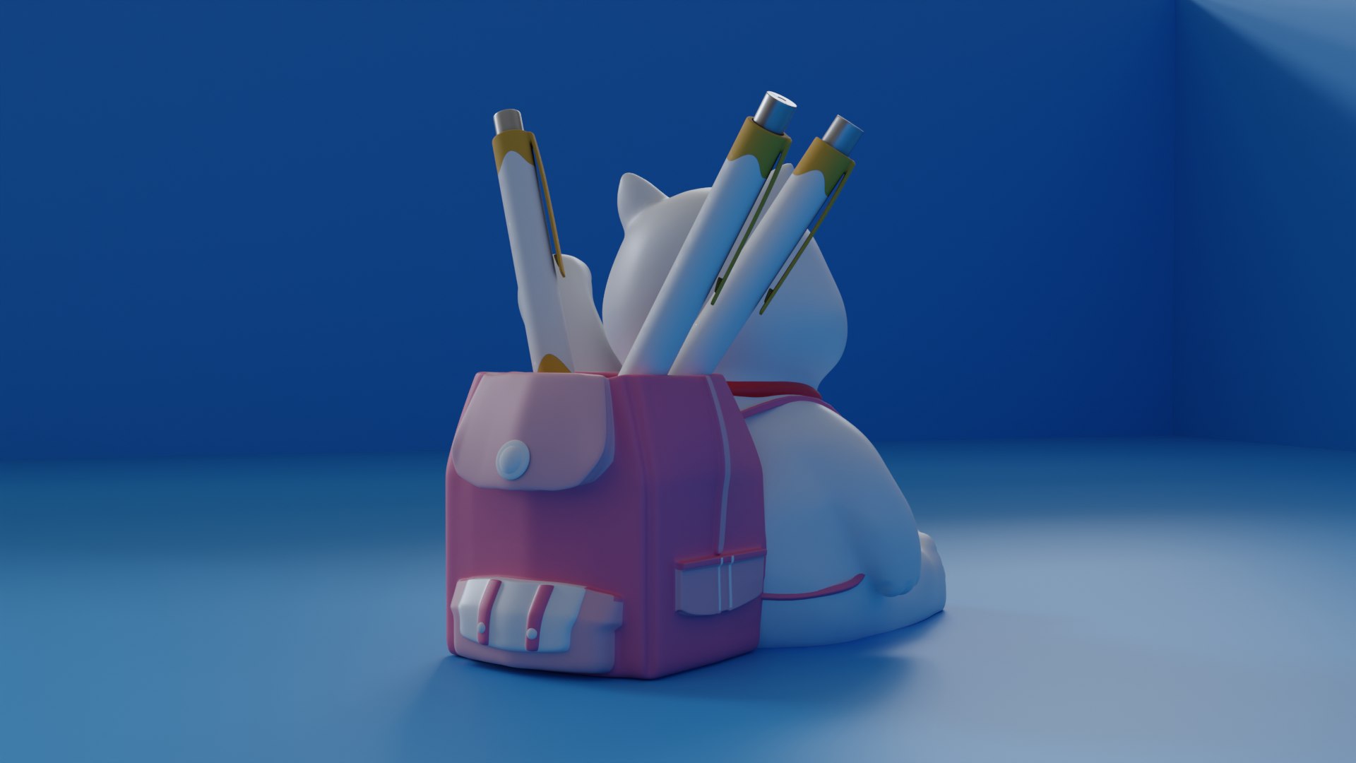 Cute Cat Backpack Holder 3D Model - TurboSquid 2334403