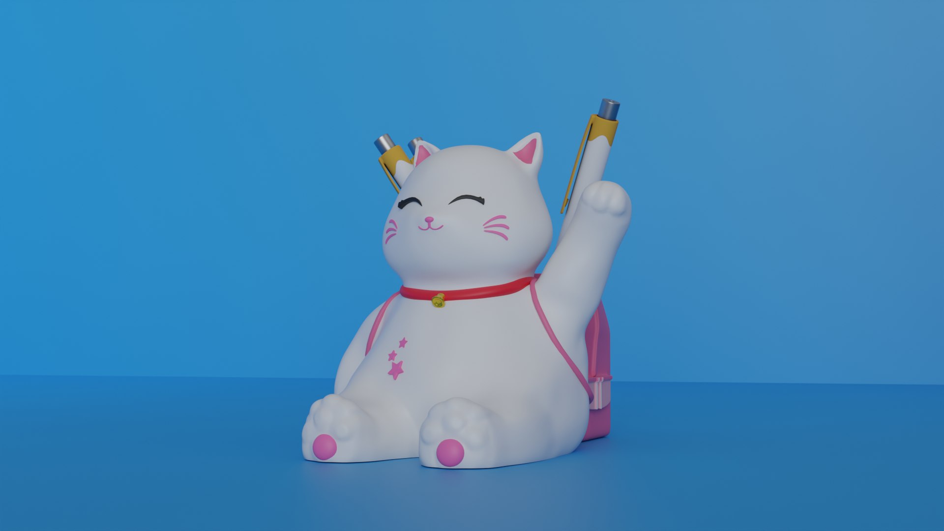 Cute Cat Backpack Holder 3D Model - TurboSquid 2334403