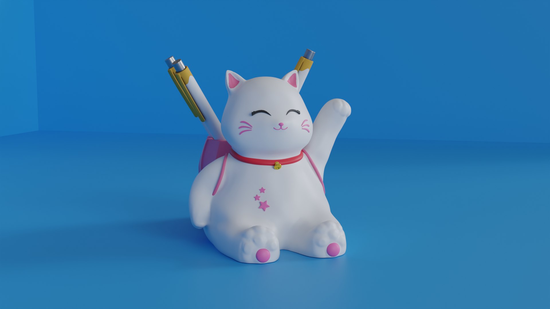 Cute Cat Backpack Holder 3D Model - TurboSquid 2334403