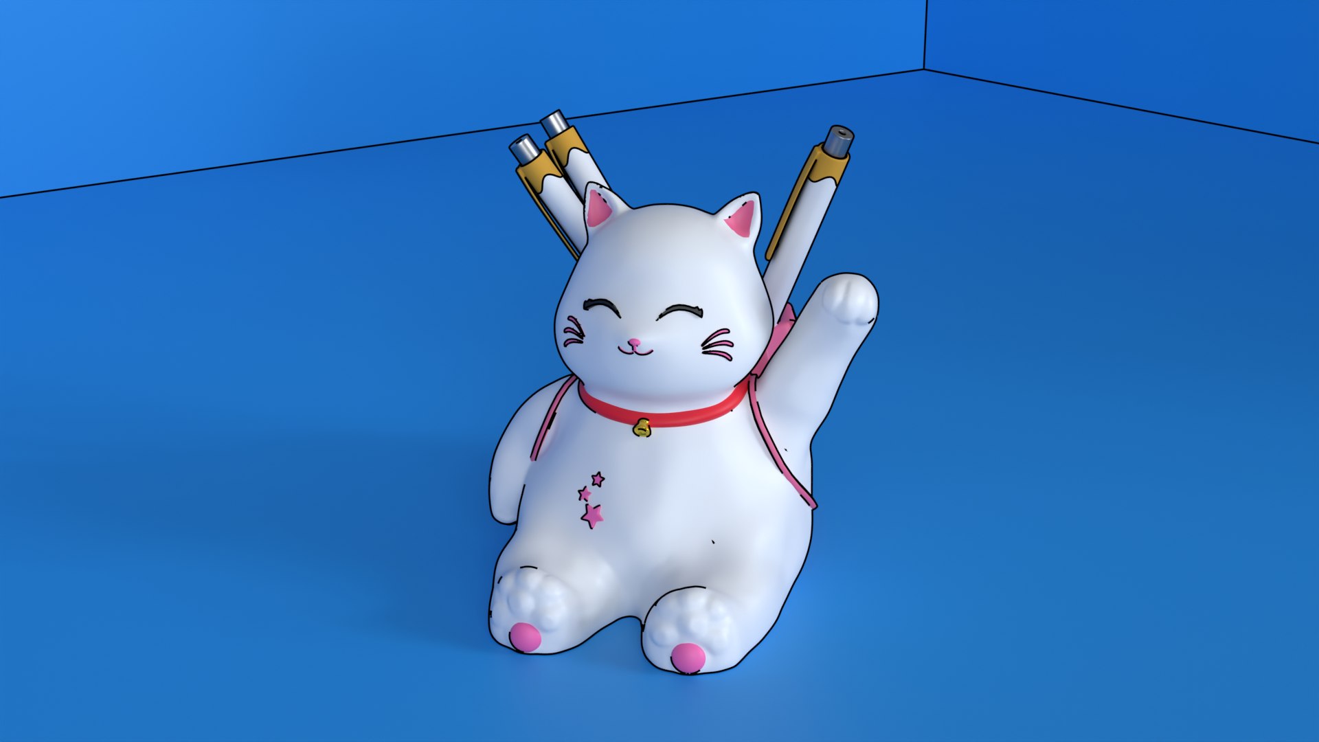 Cute Cat Backpack Holder 3D Model - TurboSquid 2334403