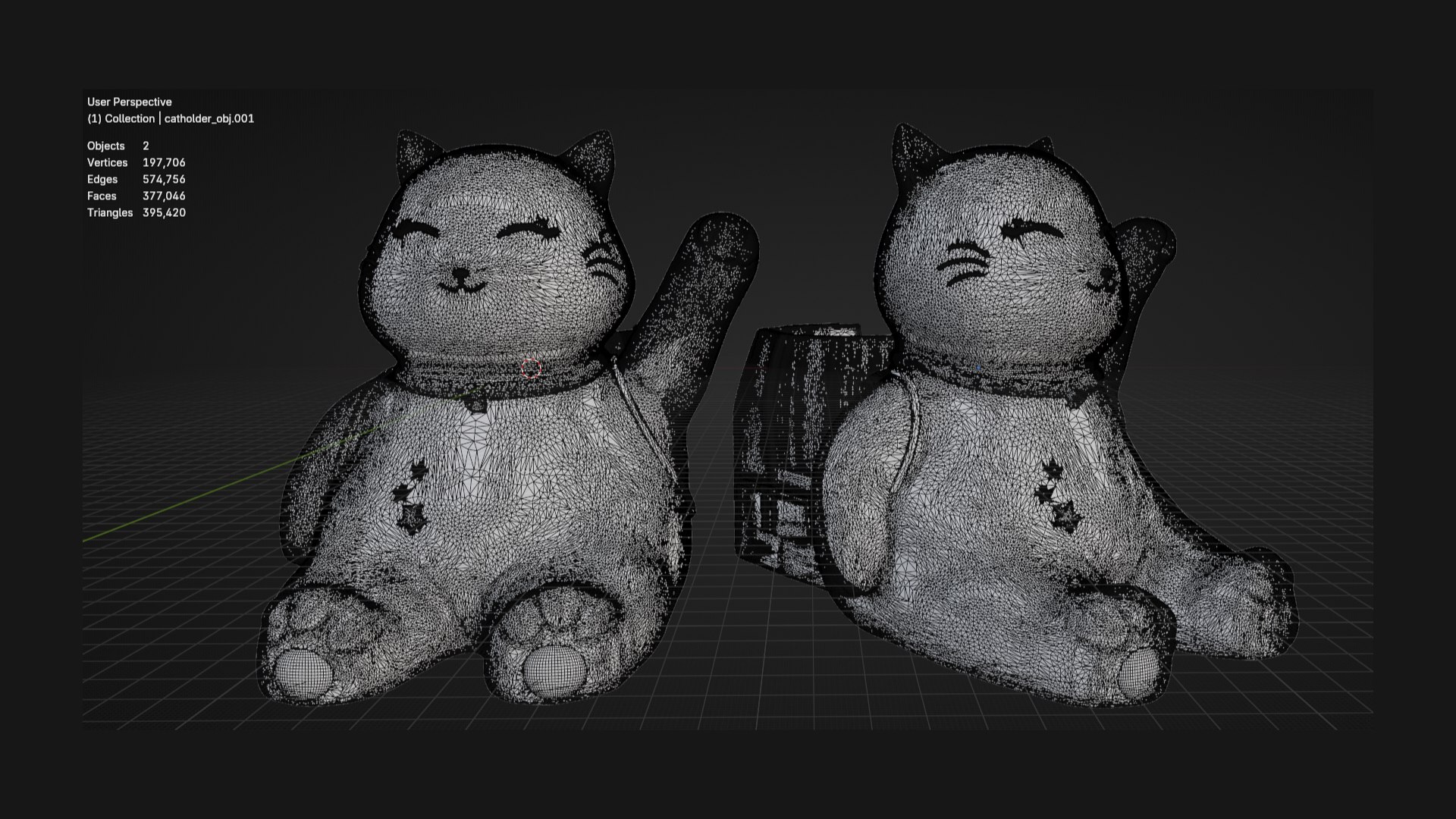 Cute Cat Backpack Holder 3D Model - TurboSquid 2334403