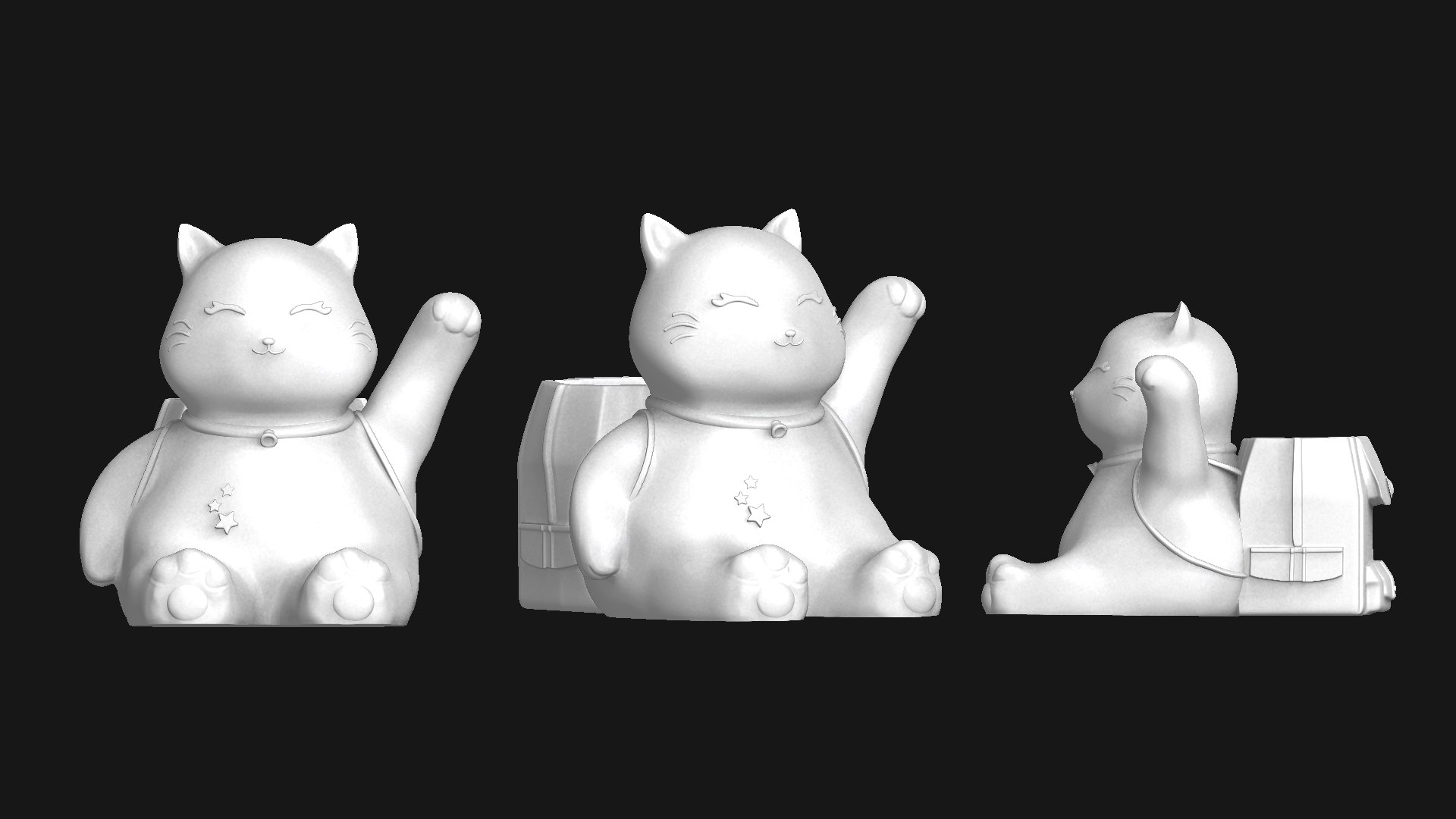 Cute Cat Backpack Holder 3D Model - TurboSquid 2334403