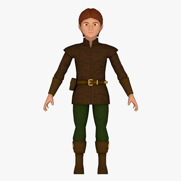 3D fantasy medieval young male model - TurboSquid 1403360