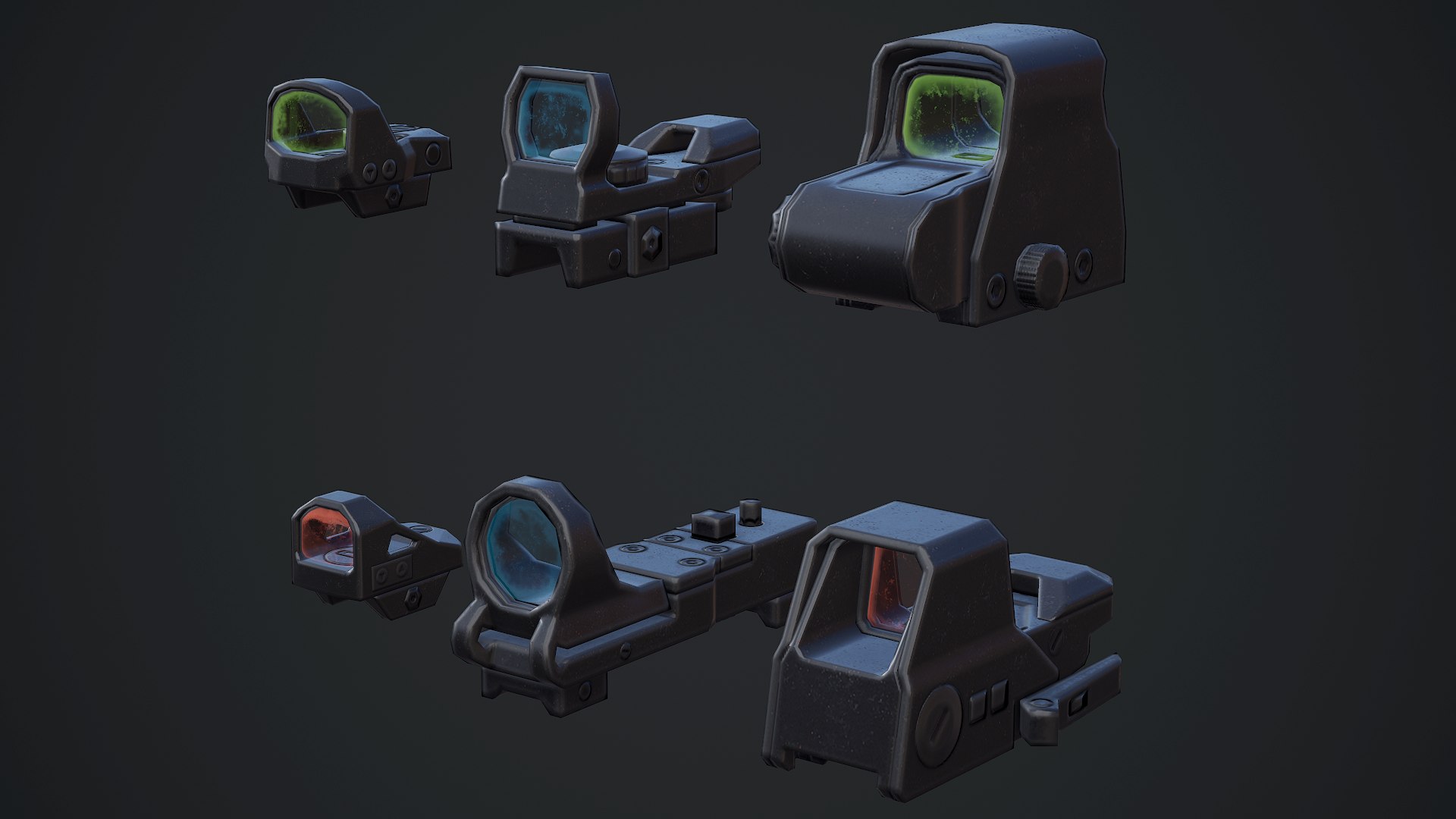 SCOPE PACK 02 ALL COLOR 3D - TurboSquid 1802207