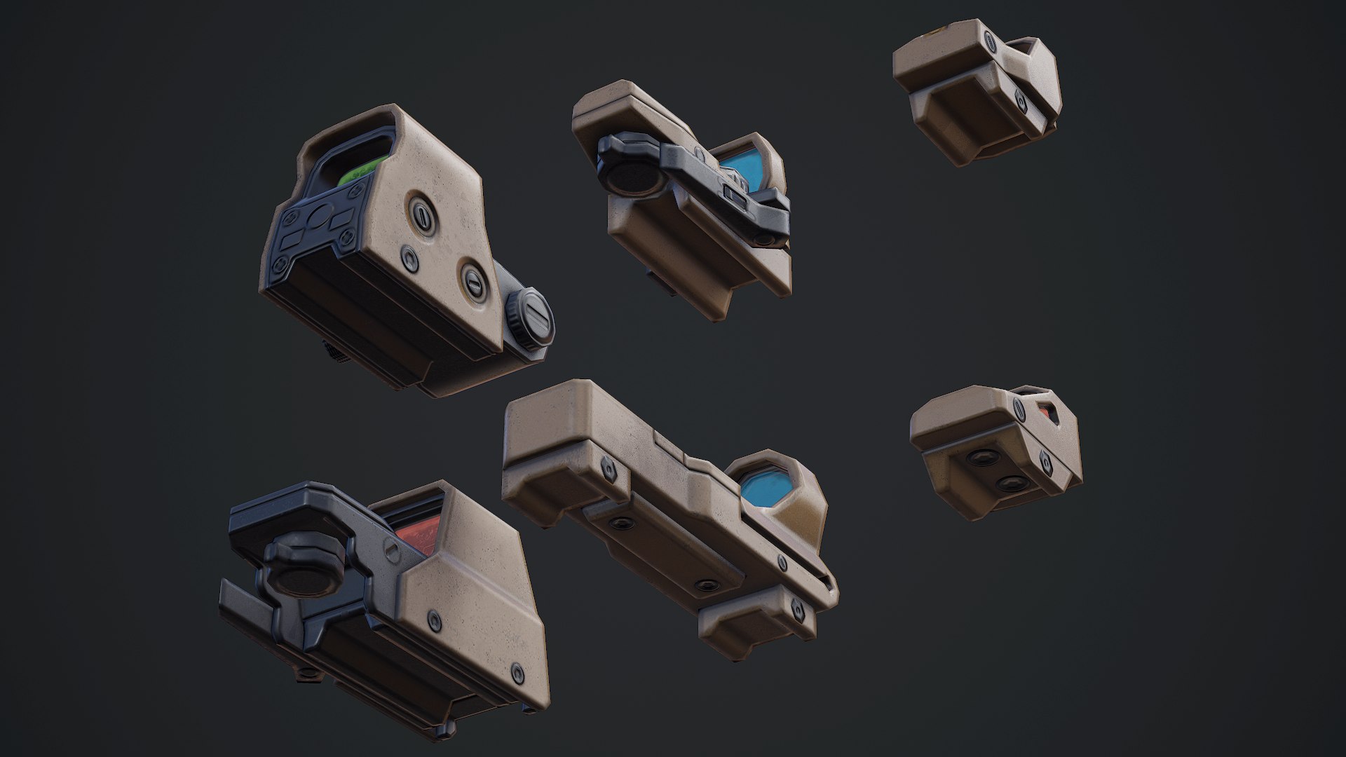 SCOPE PACK 02 ALL COLOR 3D - TurboSquid 1802207