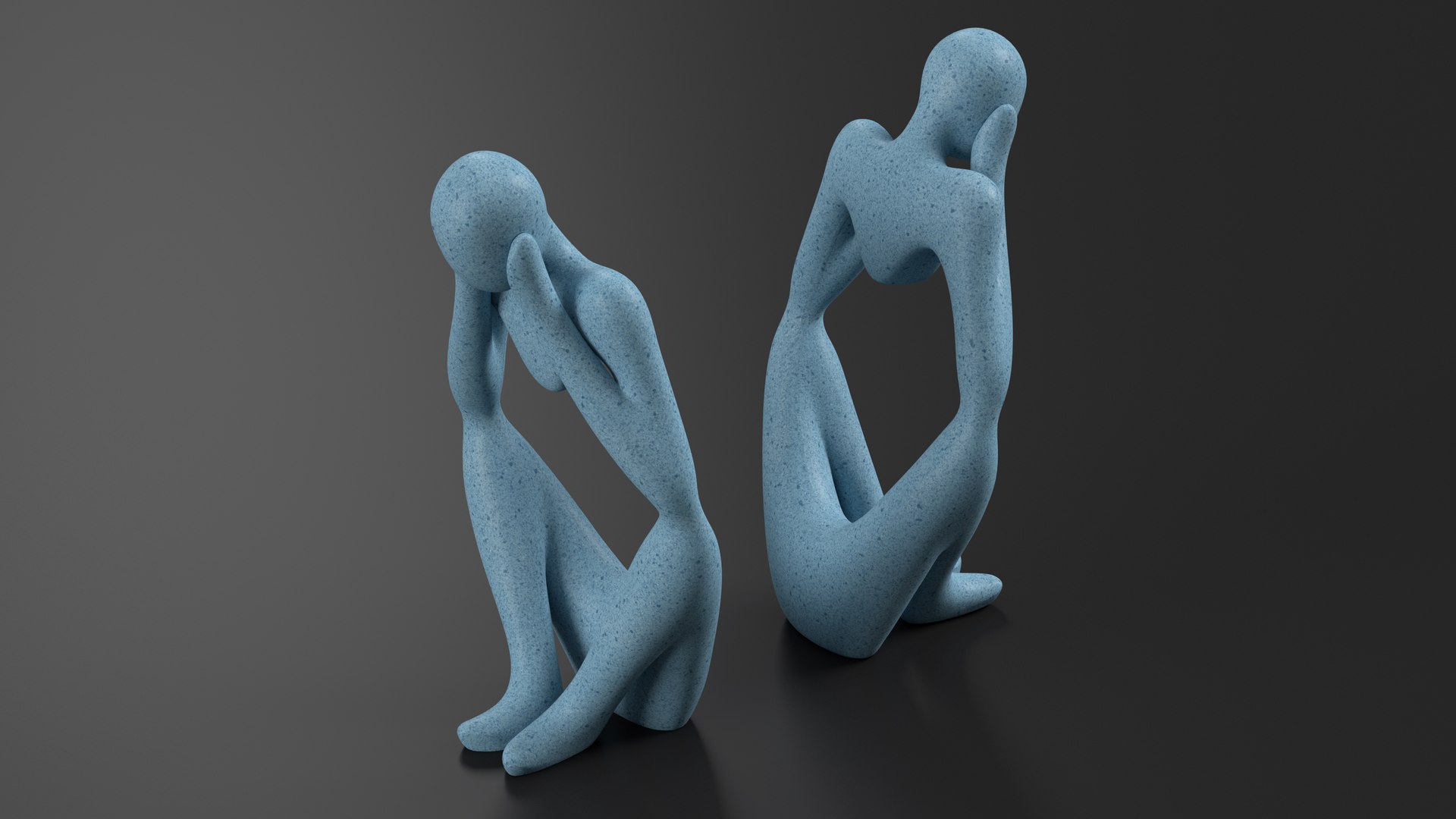 Contemplative Human Statuette 3D Model - TurboSquid 2210698