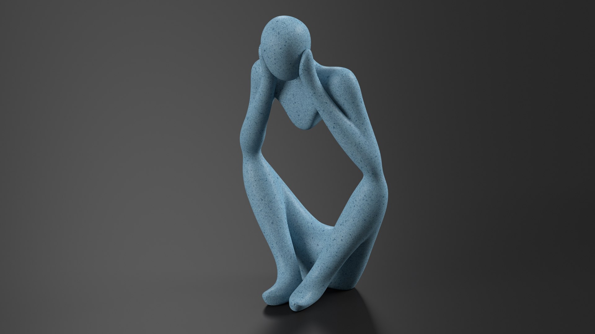 Contemplative Human Statuette 3D Model - TurboSquid 2210698