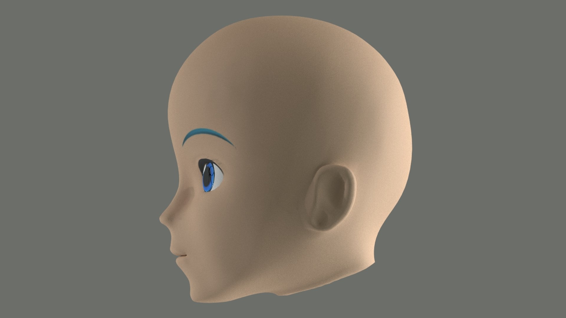 Free Stylized Character Head 3d Model