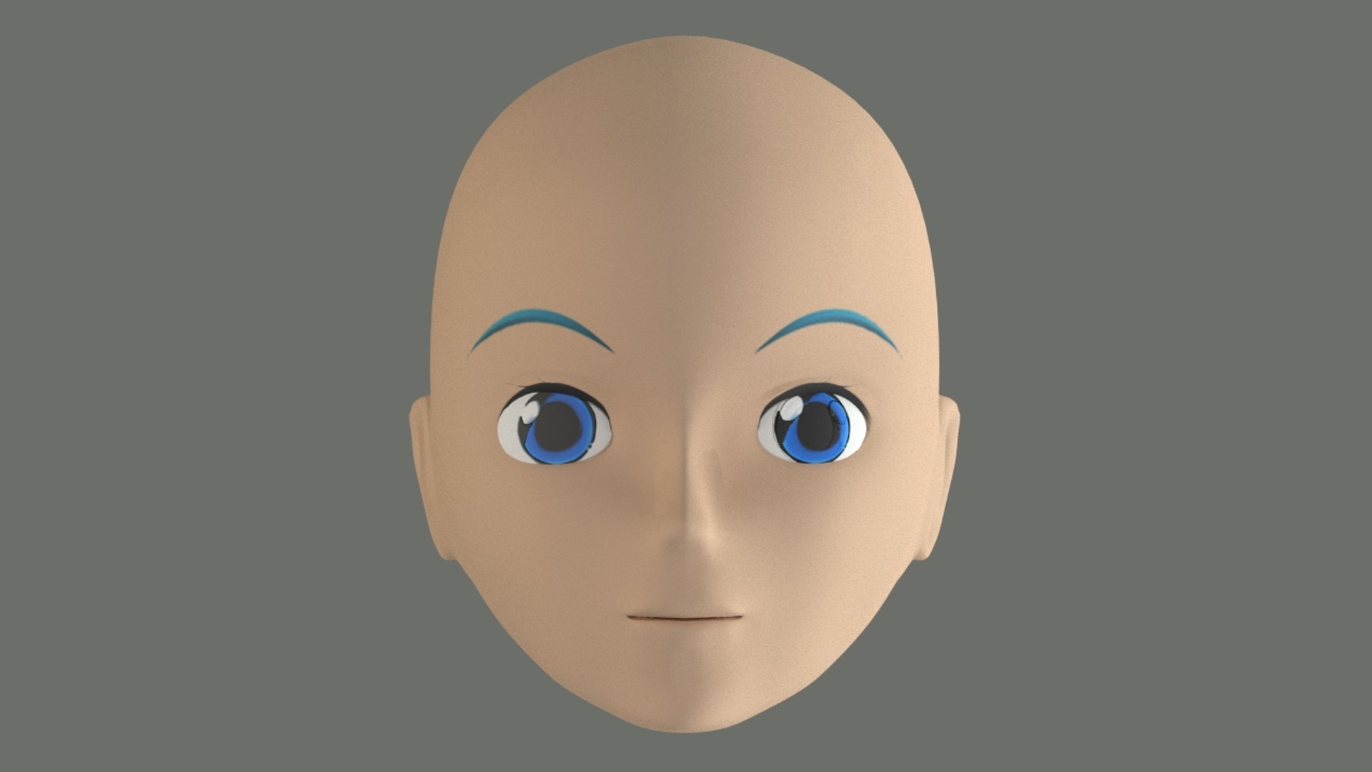 Free Stylized Character Head 3d Model