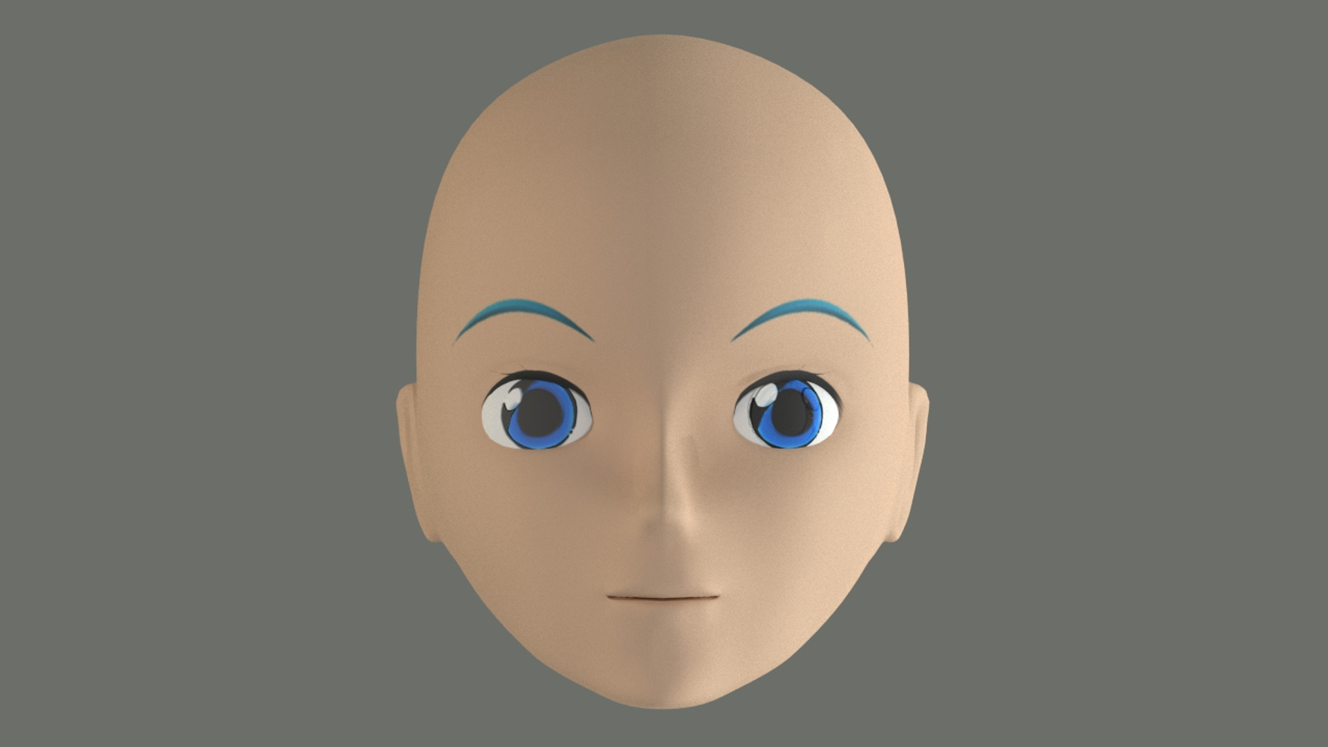 free stylized character head 3d model