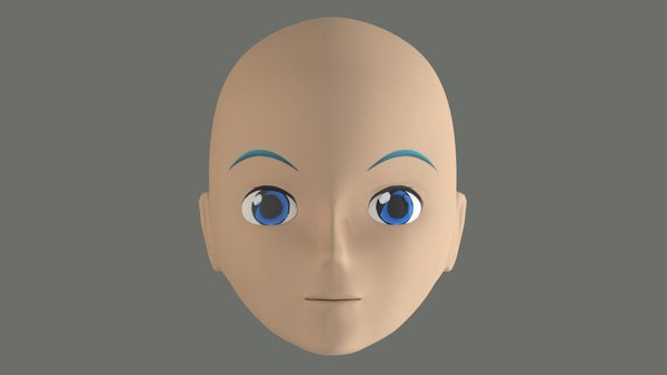 free stylized character head 3d model