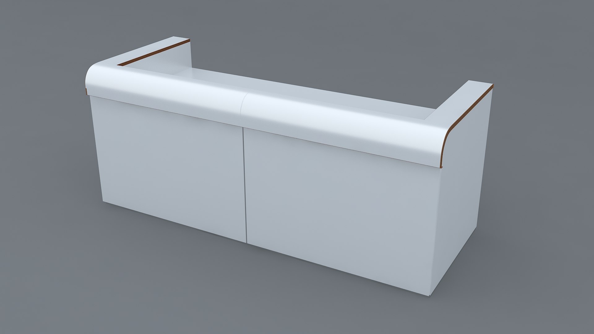Hyundai Reception Desk 2 3d Model