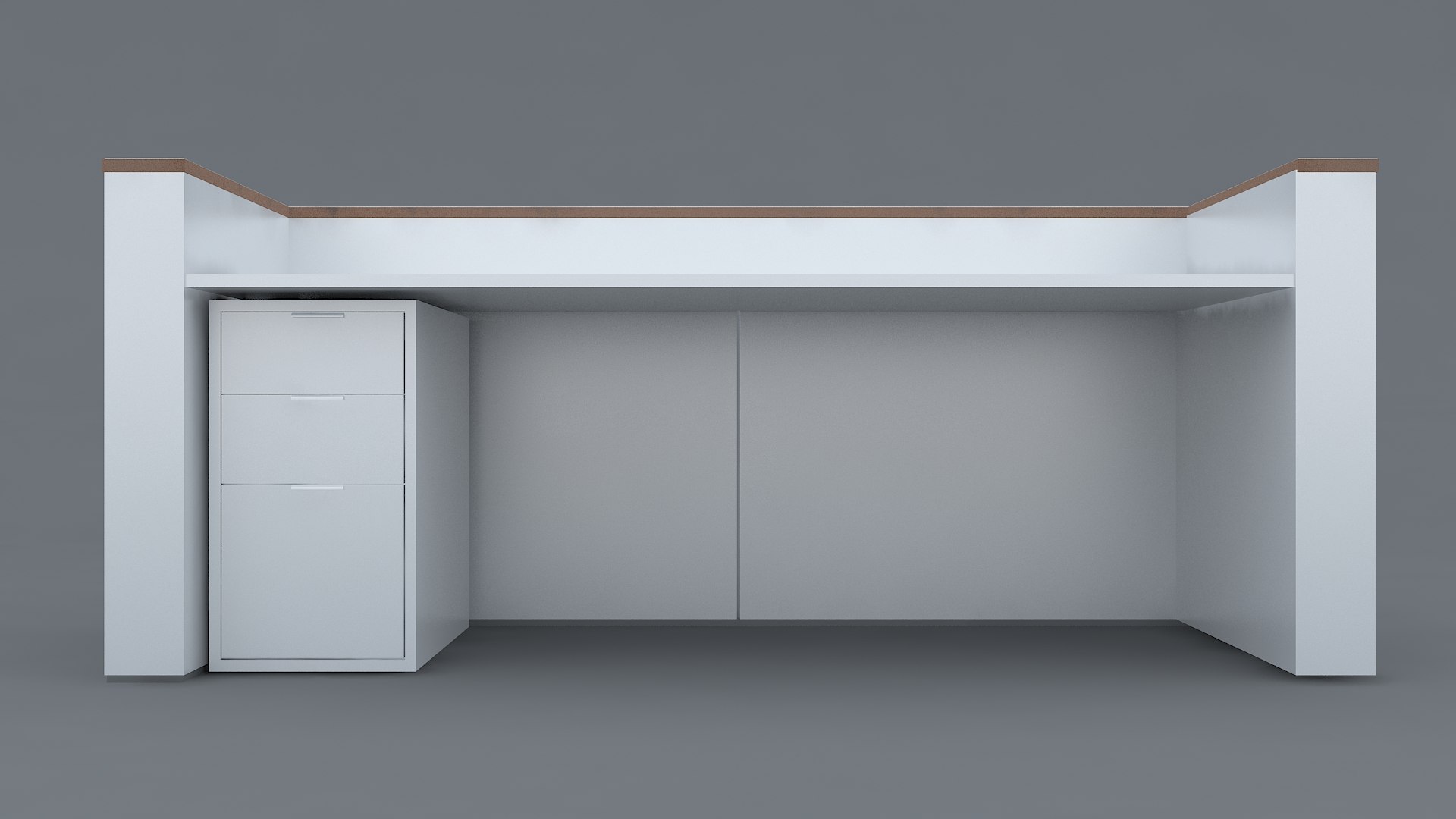 Hyundai Reception Desk 2 3d Model