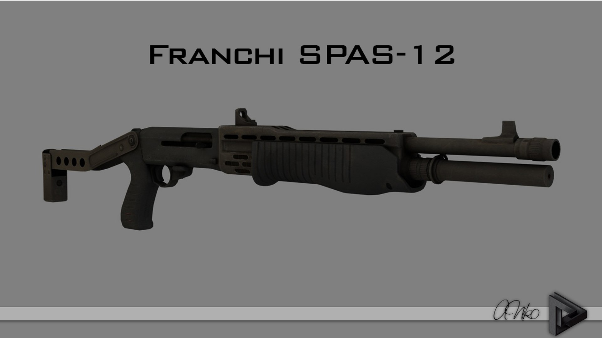 3d Model Franchi Spas-12