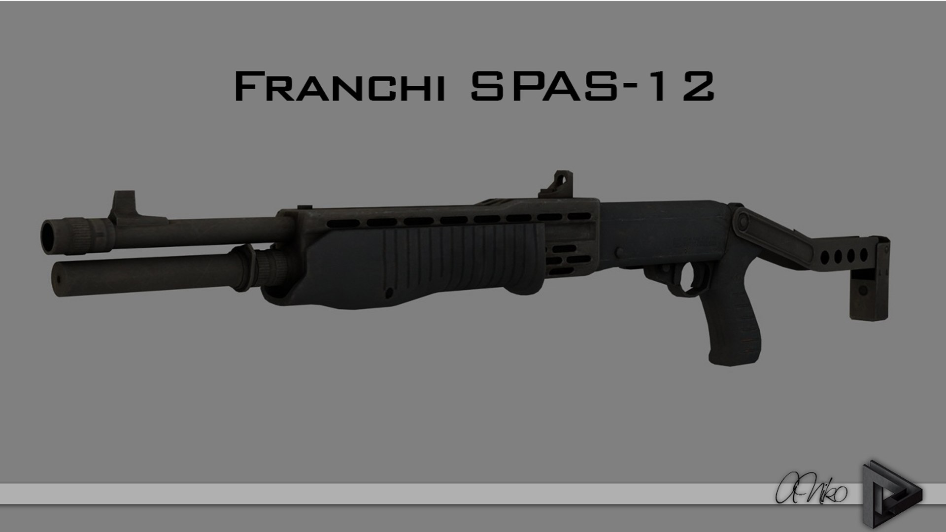 3d Model Franchi Spas-12