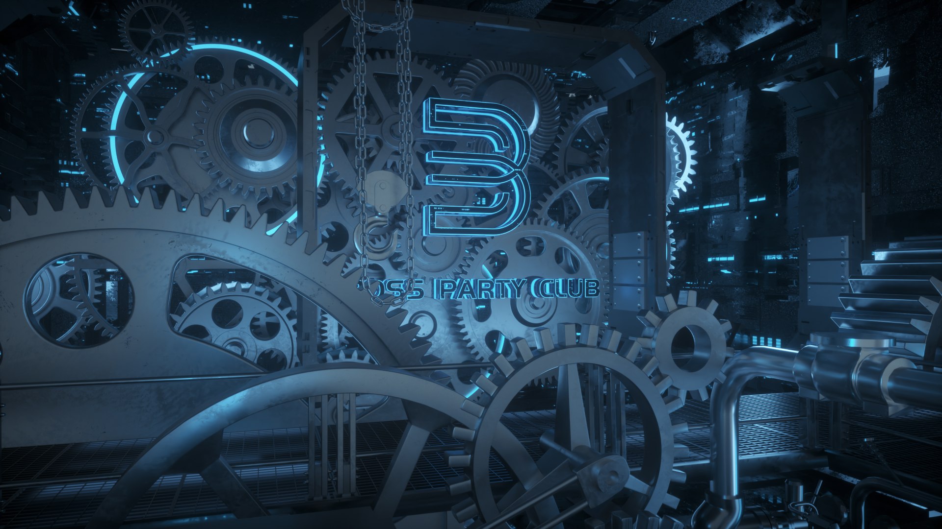 C4D Octane Render Steampunk Gear Factory 3D Model - TurboSquid 1728982