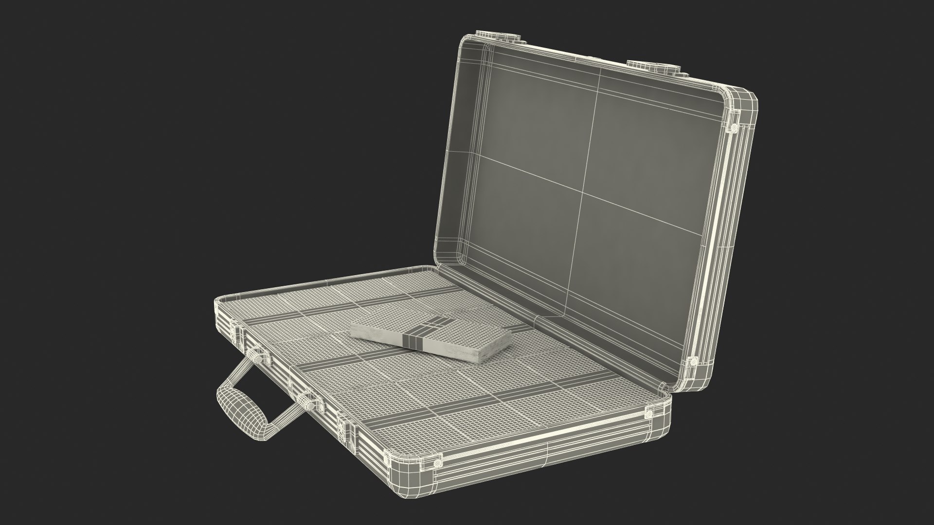 3D Aluminum Case Full Of Euro Money - TurboSquid 1965721