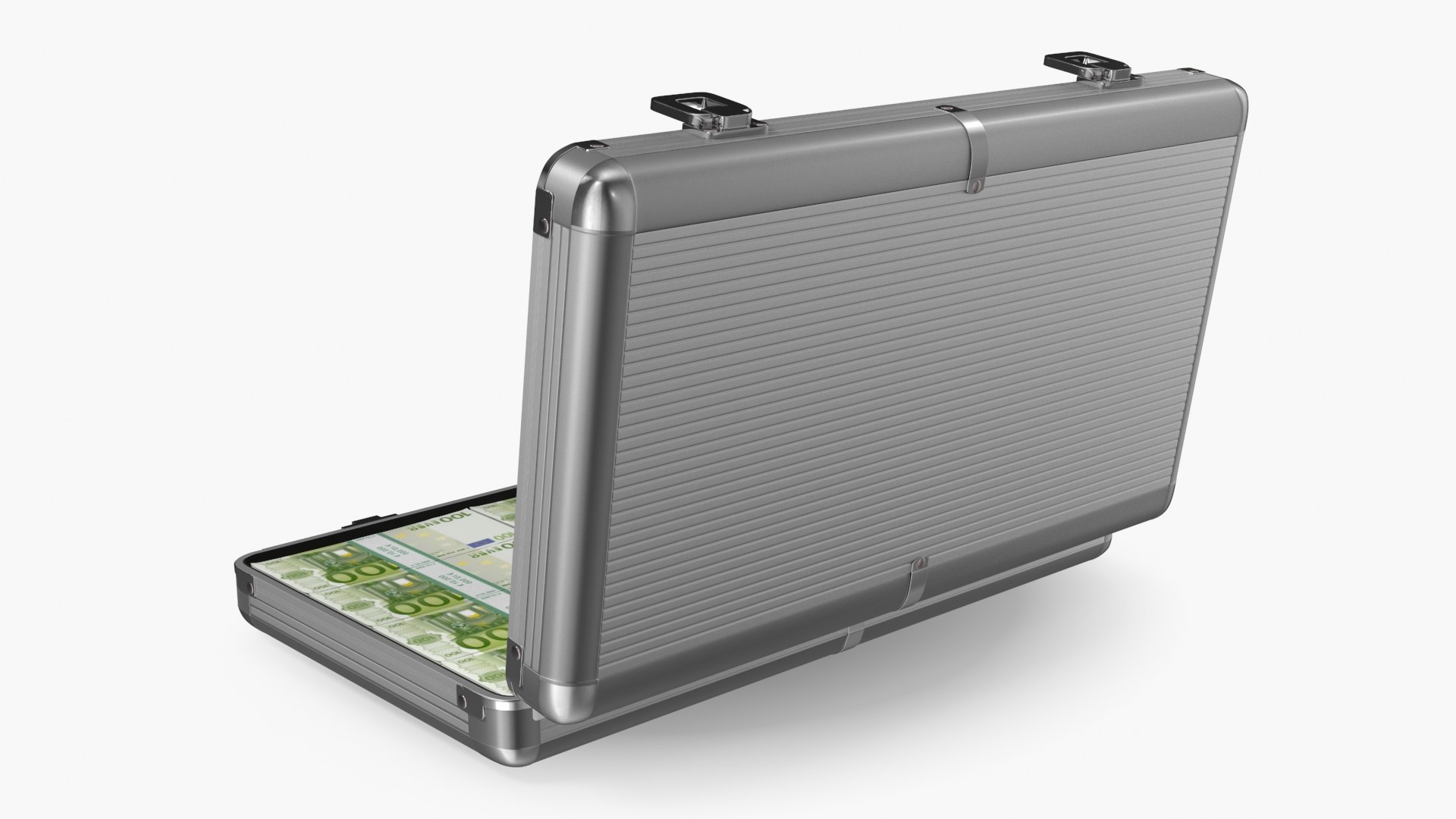3D Aluminum Case Full of Euro Money - TurboSquid 1965721