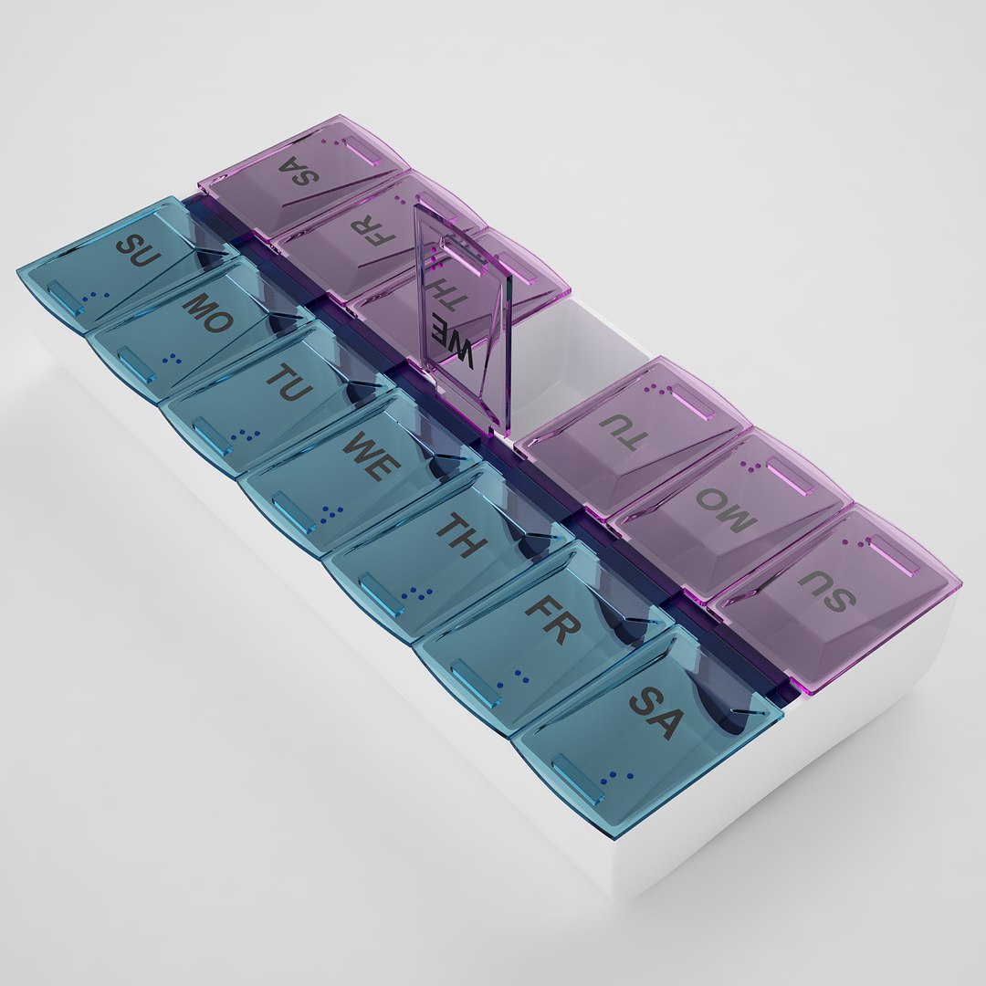 3D pill organizer model - TurboSquid 1424855