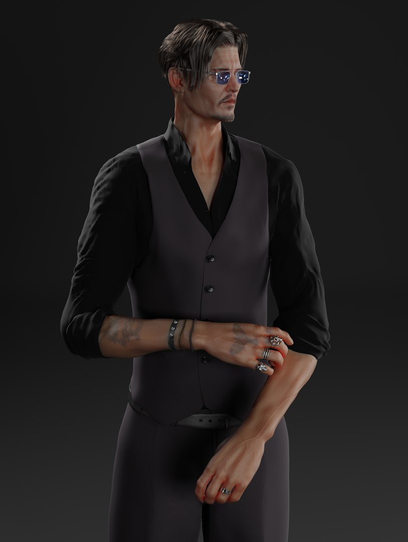 Johnny depp 3D model - TurboSquid 1701115