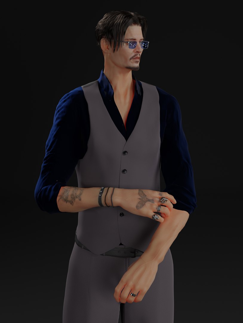 Johnny depp 3D model - TurboSquid 1701115