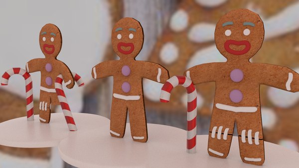 Gingerbread man Cookies pack 3D 모델 - TurboSquid 1984342