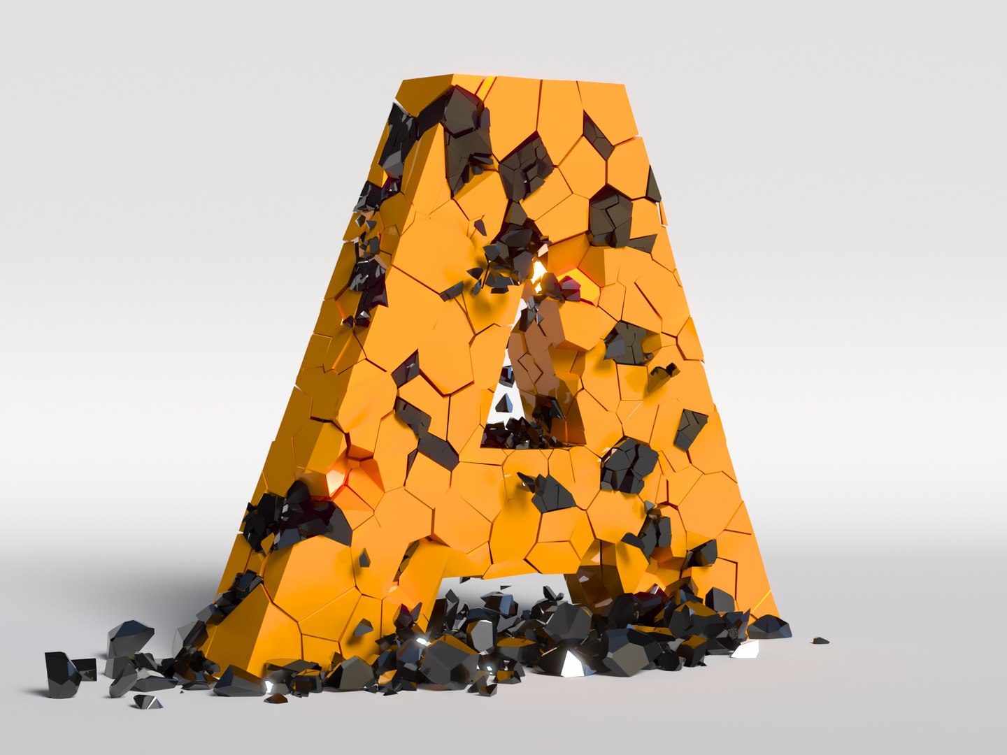 Collapsing Letters 3D Model - TurboSquid 1564263