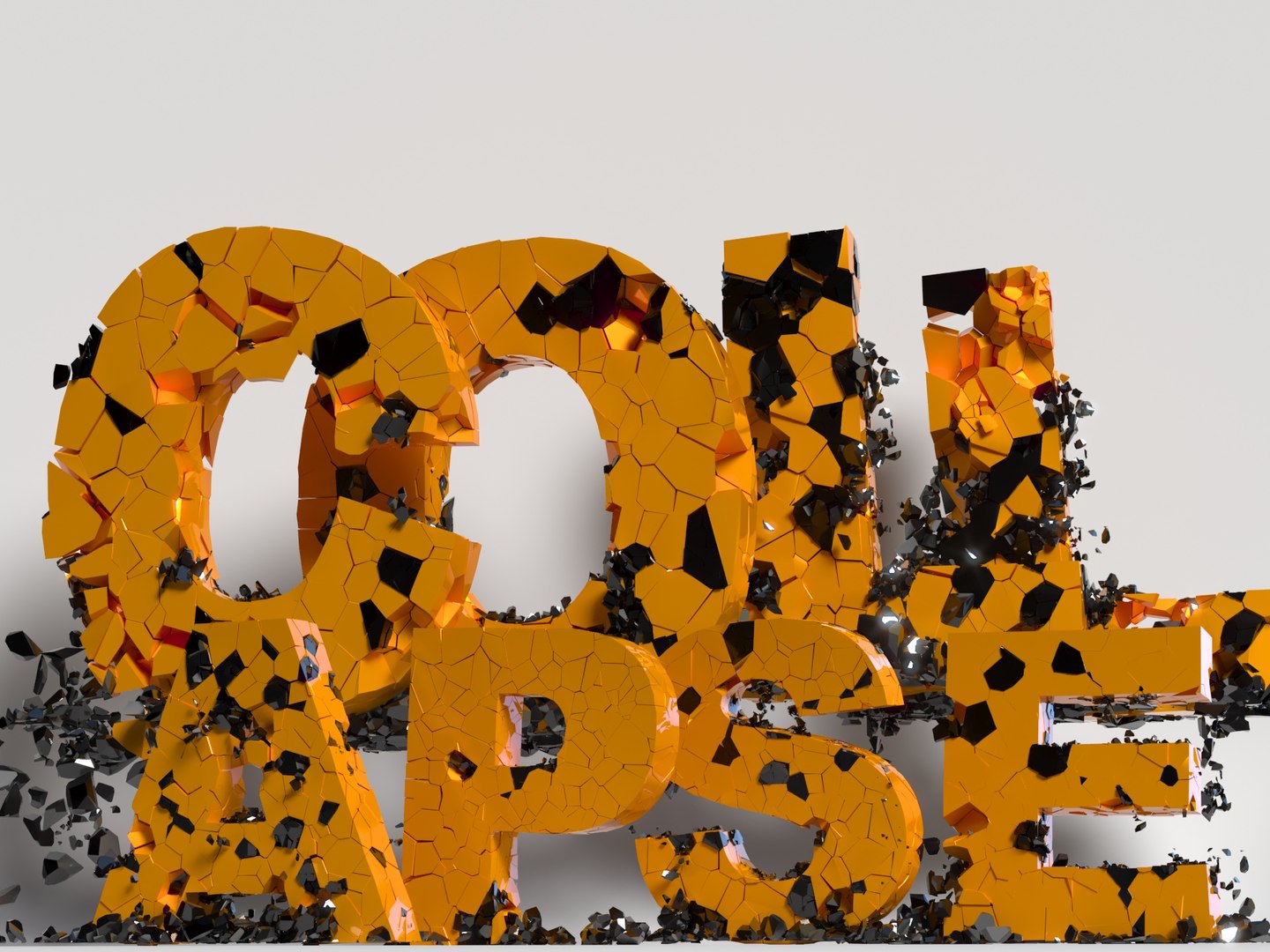 Collapsing Letters 3D Model - TurboSquid 1564263