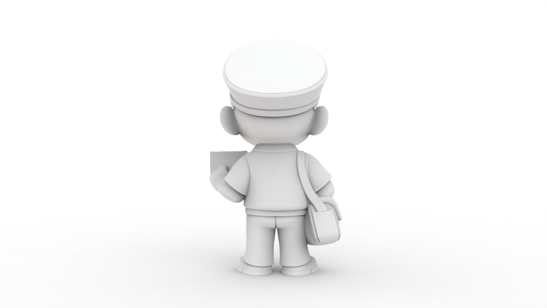 3D Cartoon Postman 3D Printable 3D Print Model - TurboSquid 2466442