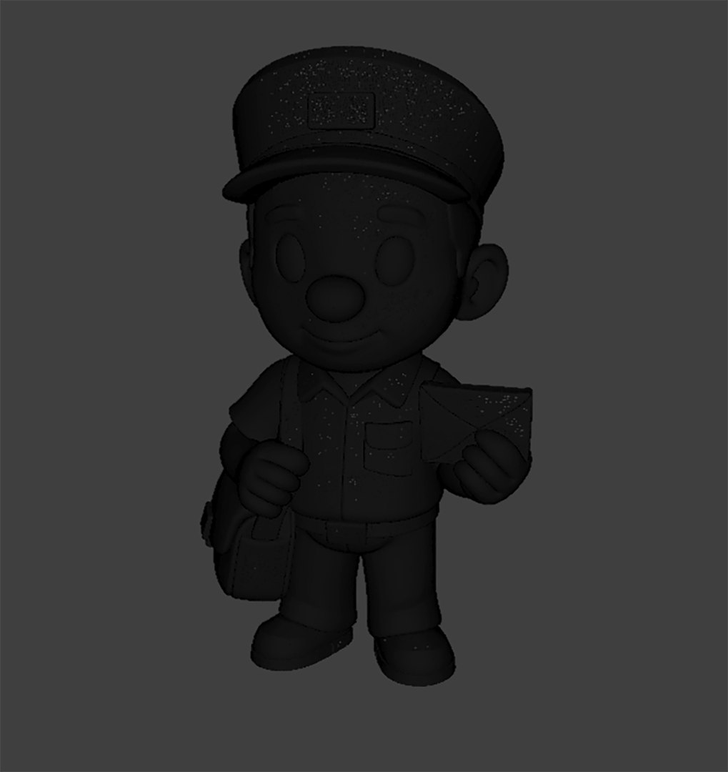 3D Cartoon Postman 3D Printable 3D Print Model - TurboSquid 2466442