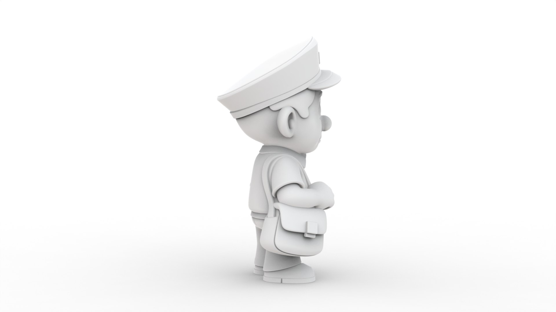 3D Cartoon Postman 3D Printable 3D Print Model - TurboSquid 2466442