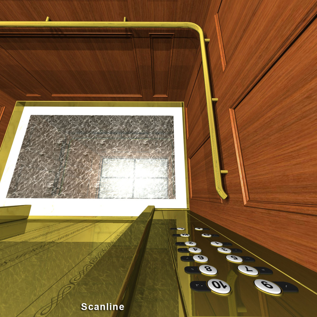 passenger elevator wood paneling max