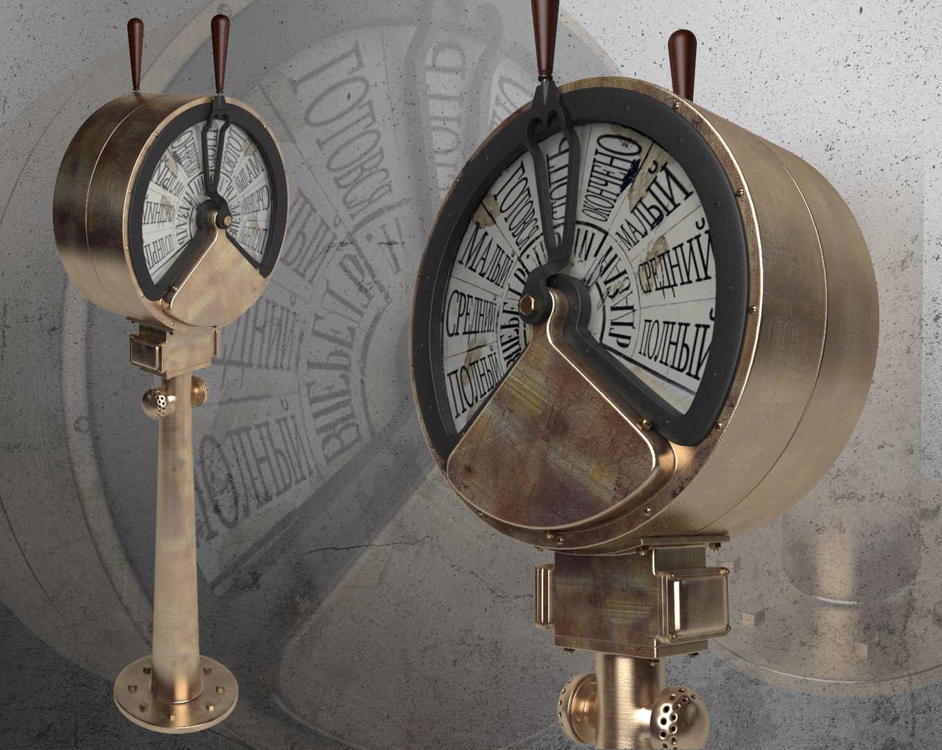 Bronze Telegraph Machine 3d Model