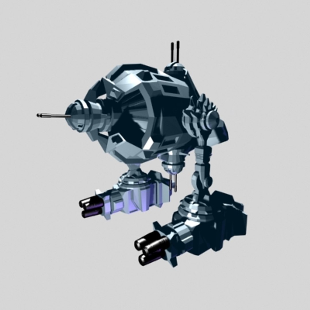 3d model robotic gunship