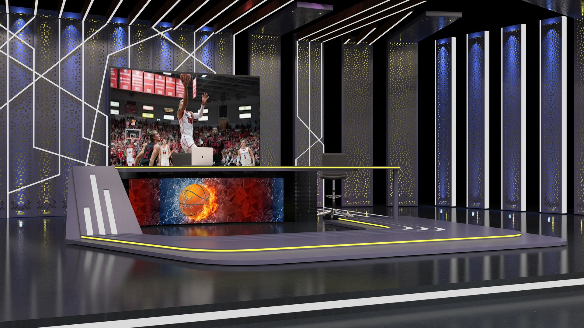 3D Sport Studio Stand - TurboSquid 1963848