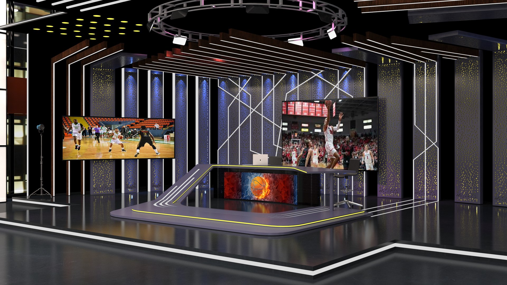 3D Sport Studio Stand - TurboSquid 1963848